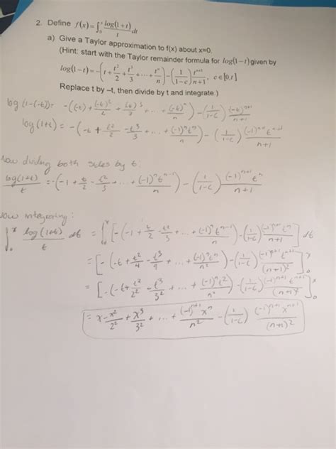 Solved B Bound The Error In The Degree N Approximation For