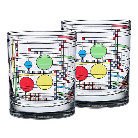Frank Lloyd Wright Waterlilies Dof Glasses Set Of 2