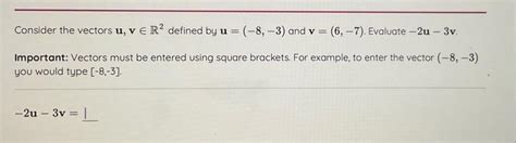 solved consider the vectors mathbf{u} mathbf{v}