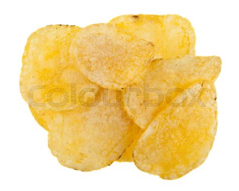 Chips Isolated On White Background Colourbox