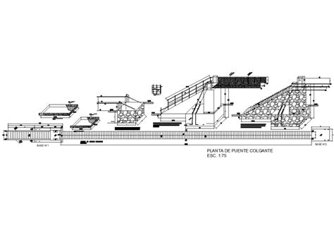Staircase And Rcc Structural Block Drawing In Autocad