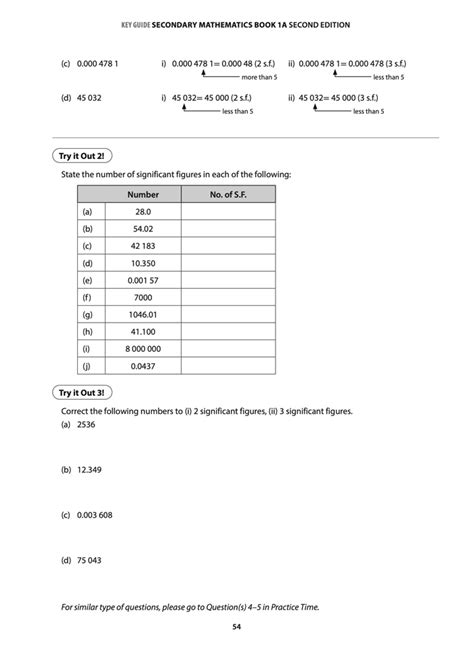 Key Guide Secondary Mathematics Book 1a 2nd Ed Openschoolbag