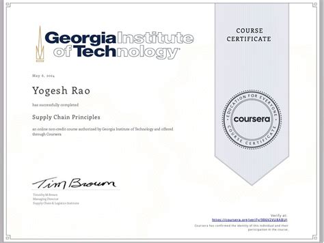 Yogesh Rao On Linkedin Supplychain Coursera Certification Continuouslearning Leadership