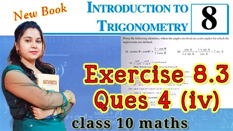 Ex 83 Q 4iv L Ch 8 L Introduction To Trigonometry L Class 10 Maths L