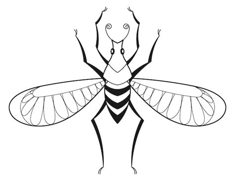 Premium Vector Flying Bug Black Icon Insect Ink Drawing