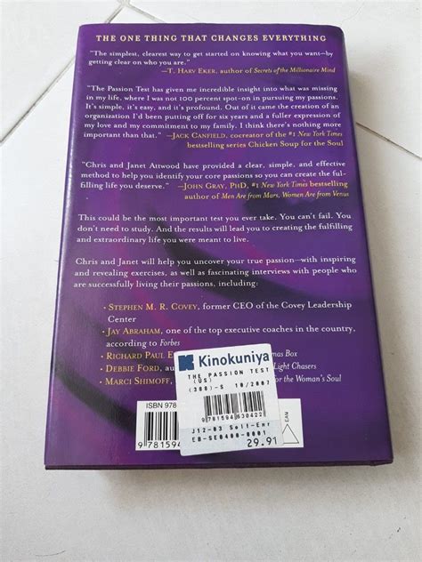 The Passion Test Janet Bray Attwood Hobbies And Toys Books And Magazines Fiction And Non Fiction