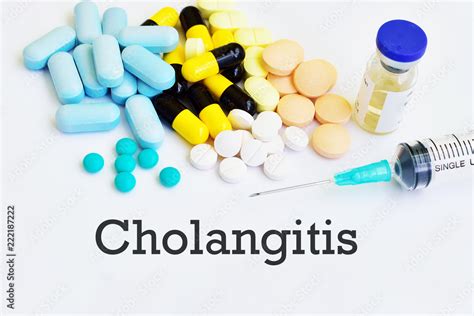 Drugs For Cholangitis Treatment Disease Of Bile Duct And Gallbladder System Stock Photo Adobe