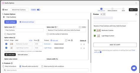 Advanced Conditional Logic Show Easify Options Based On Shopify Variants Easifyapps