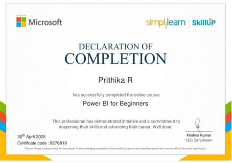 Powerbi Dataanalytics Learningjourney R Prithika