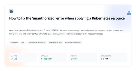 How To Fix The Unauthorized Error When Applying A Kubernetes Resource