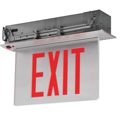 LED Recessed Edge Lit Exit Sign Contractor Lighting
