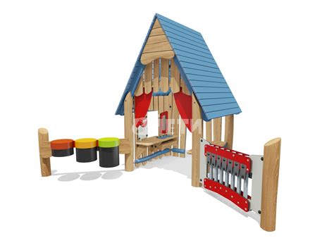 Домики из дерева для детских площадок купить в Москве производство на заказ