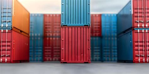 Cargo Containers Stacked At Port Or Warehouse For Importexport