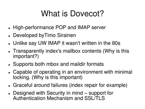Ppt Implementing Pop3 And Imap4 Using Dovecot Powerpoint Presentation Id 6059701
