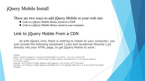Tutorial 6 Topic JQuery And JQuery Mobile Li Xu Ppt Download