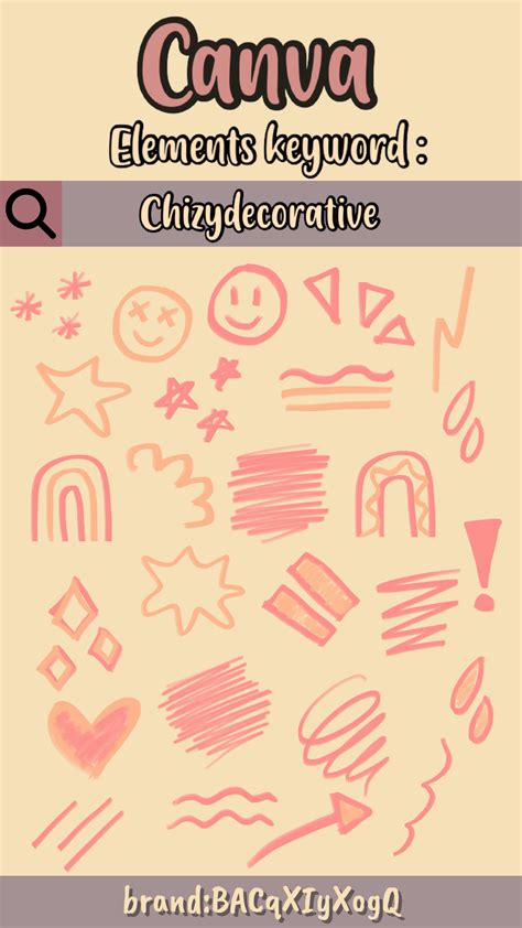 Canva Elements Keyword Aesthetic Doodle Corat Coret Red Yellow Colour Brand Bacqxiyxogq Artofit