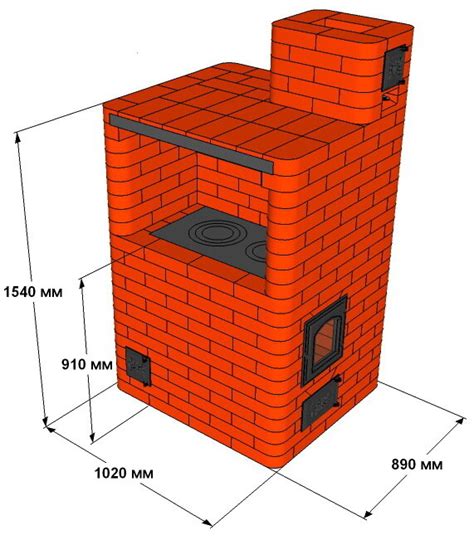 Отопительно варочная дровяная печь «Дюймовочка Самодельский Дзен