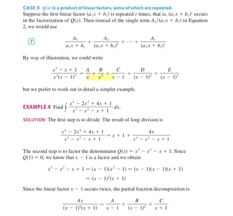 Calculus Partial Fraction Decomposition Why Does The Term Appear Multiple Times When The