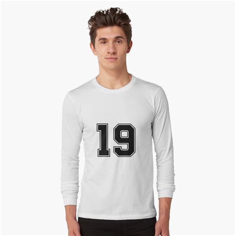 19 American Football Classic Vintage Sport Jersey Number In Black