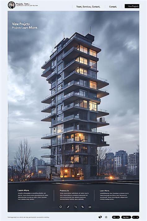 Vertical Split Layout With Parallax Sections Modern Website Figma