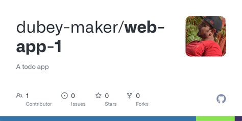 Github Dubey Makerweb App 1 A Todo App