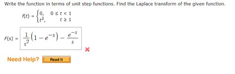 Solved Write The Function In Terms Of Unit Step Functions