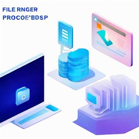 File Transfer Protocol Files Receiver And Computer Premium Ai