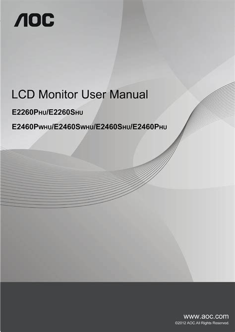 Aoc E Swhu Owner S Manual