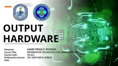 Computer Education 611 Output Hardwarepptx