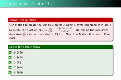 Solved Question No 1 Out Of 15 Answer This Question Use