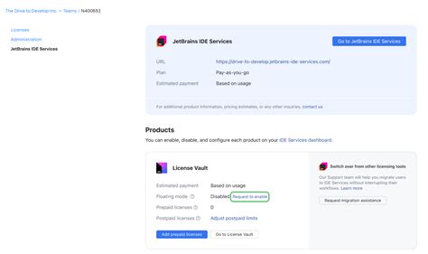 Floating Licenses Ide Services Documentation
