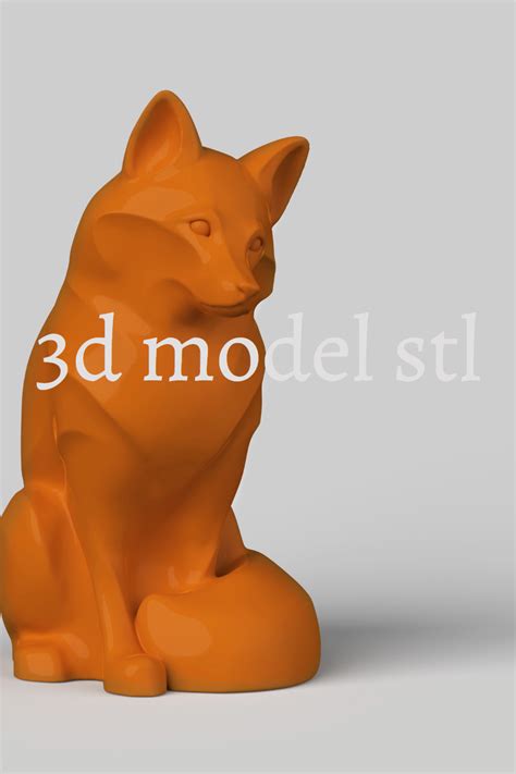 3d Model Stl Cnc Router File 3dprintable Fox Statuette Artofit