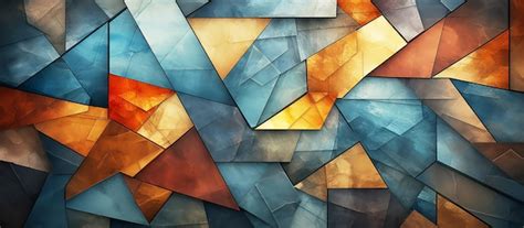 Premium Ai Image Geometric Volumetric Convex 3d Pattern Blue Gold Texture With Ethnic Ornament