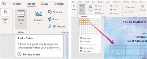 how to add rows and columns to a table in word