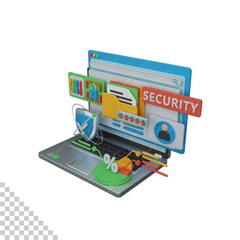 Premium Psd 3d Rendering Protect Data Isolated Useful For Business Economy Technology And