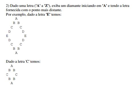 C Algoritmo Para Gerar Um Diamante De Caracteres Stack Overflow Em