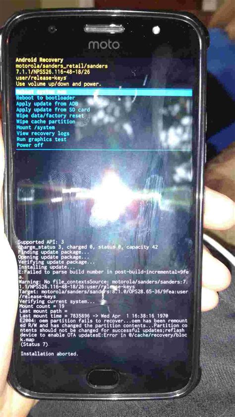Anyone Know How To Fix This Error When I Am Trying To Update To Android R MotoG SPlus