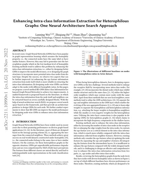 Pdf Enhancing Intra Class Information Extraction For Heterophilous Graphs One Neural
