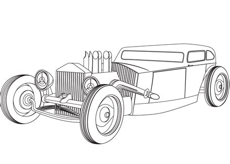 Hot Rod Dibujos Para Colorear Para Imprimir Gratis