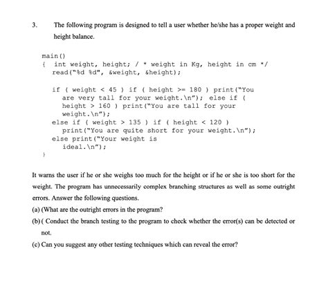 Solved The Following Program Is Designed To Tell A User Chegg