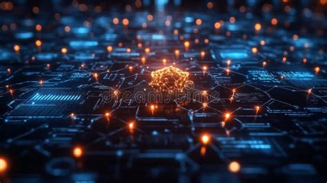 Exploring A Network Of Light Connections In Digital Data Systems Stock Image Image Of Energy