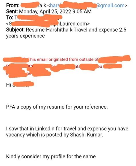 Note Pls Dont Mention My Name As Reference In Body Of The Email In Whichever Job Posts I