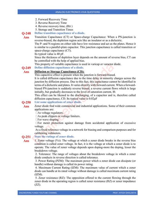 Analog Electronics Interview And Viva Questions Pdf