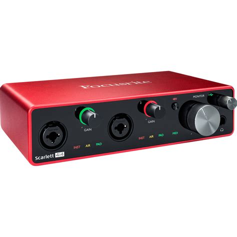 Focusrite Scarlett 4i4 Usb Audio Midi Interface Scarlett 4i4 3g