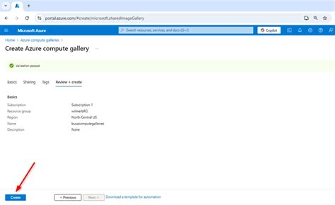 how to create an azure compute gallery and capturing a vm image dev