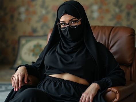 A Super Thick And Curvy Yet Good Figure Muslim Woman In A Very Very Tight Burqa Seaart Ai
