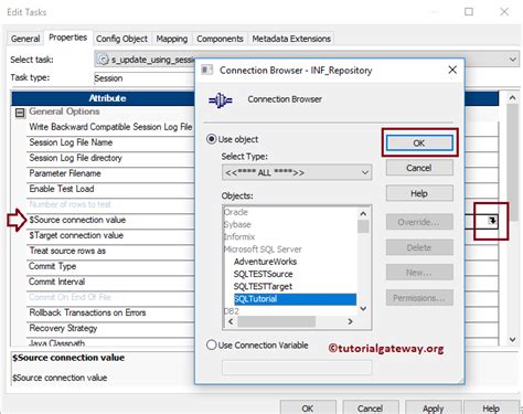 informatica update strategy using session properties