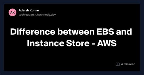 adarsh kumar on linkedin difference between ebs and instance store aws