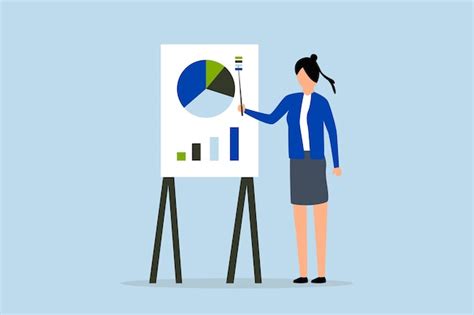 Premium Vector Financial Data Analysis Report Businessman Presenting