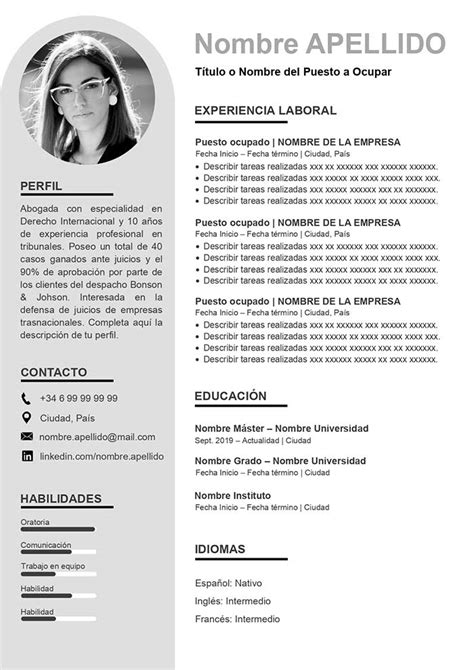 Curriculum Gratis Para Rellenar